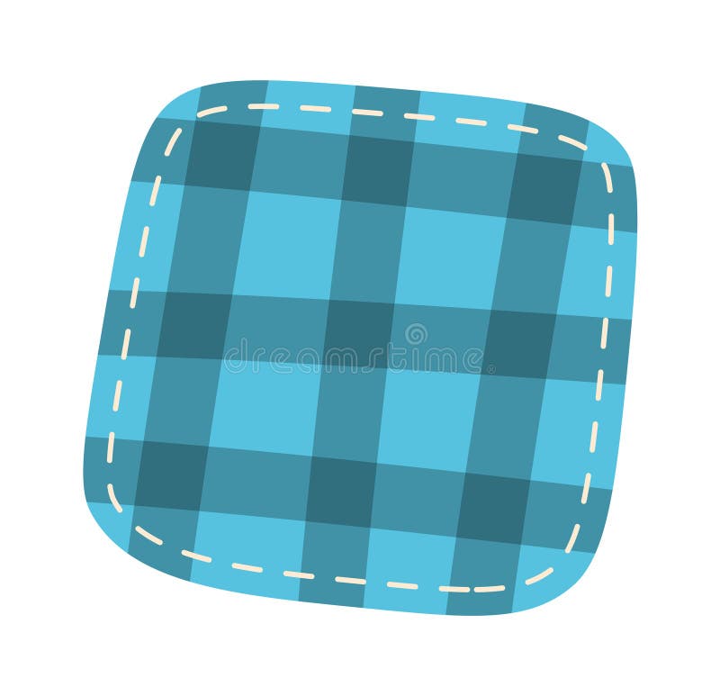 Patch Stitched Square stock vector. Illustration of textile - 275432752