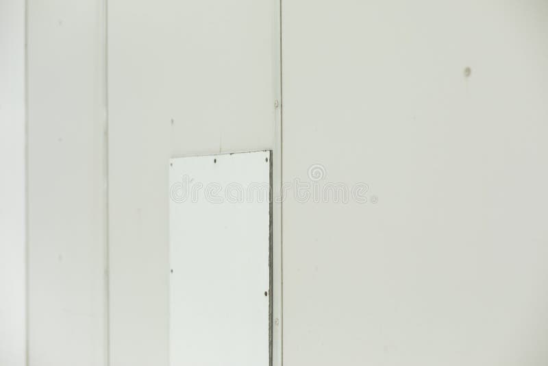 Patch on Wall. Texture of White Wall with Inserts Stock Photo - Image ...