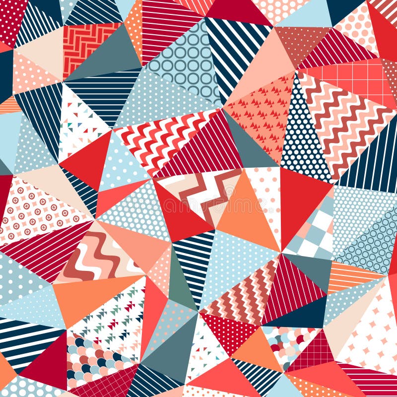 Patch Work Pattern. Vector Background Stock Vector - Illustration of ...
