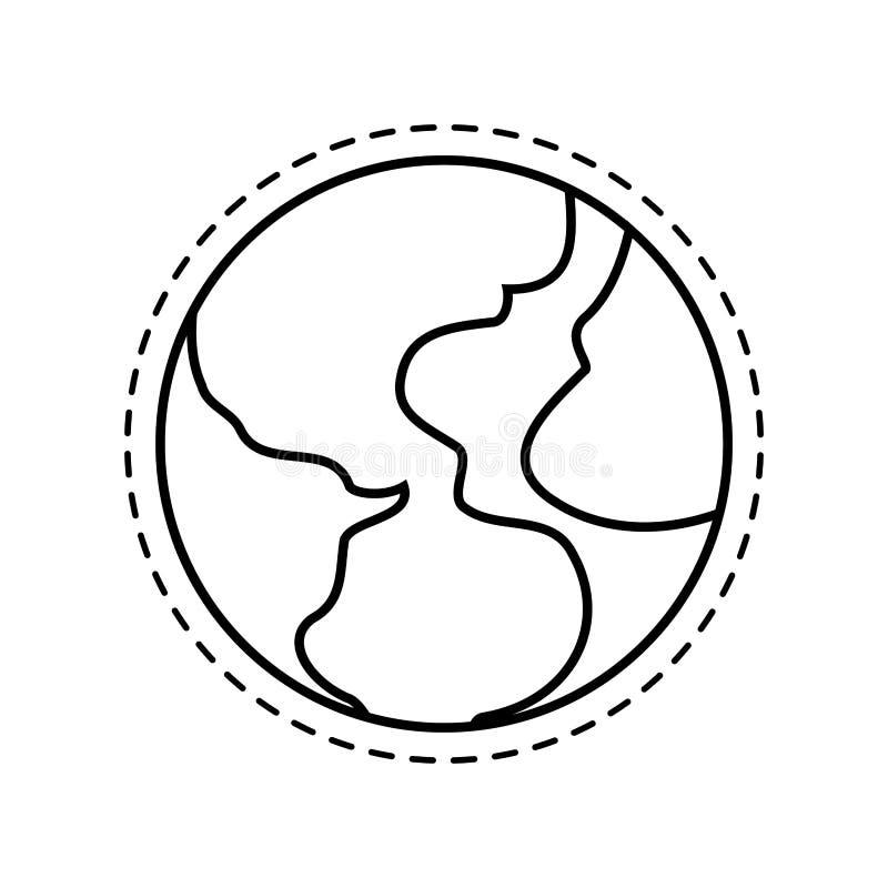 Patch of World Planet Earth Stock Illustration - Illustration of ...