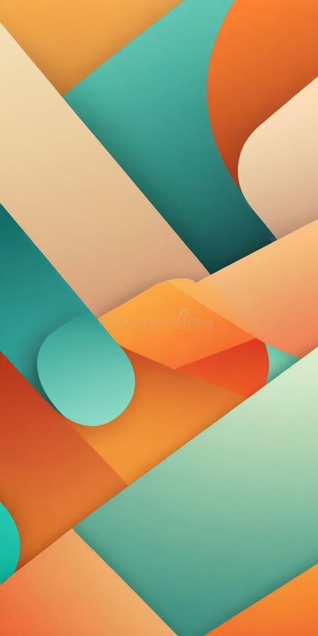 Patched Shapes in Orange and Cream Stock Photo - Image of color ...