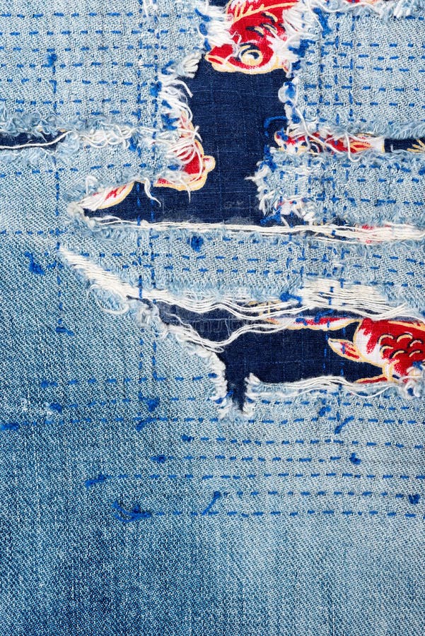 Patches Jean Texture Background Stock Photo - Image of material ...