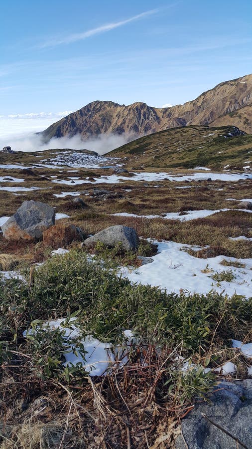 Patches Of Snow On Rocky Plain Stock Image - Image of patches, plain ...