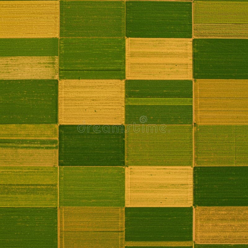 Patchwork Aerial View of Agricultural Fields, Displaying a Grid Pattern ...