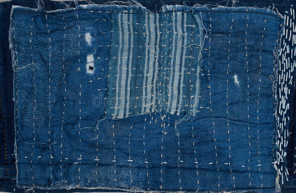 Patchwork Background , Denim Patchwork . Stock Image - Image of craft ...