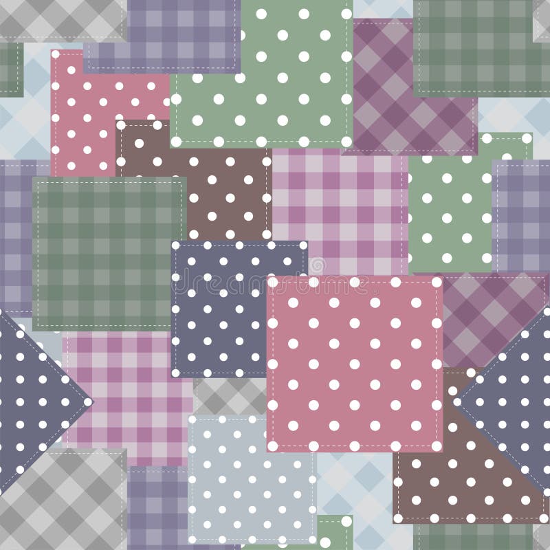 Patchwork Background with Teddy Bears Stock Illustration - Illustration of patchwork, textile ...