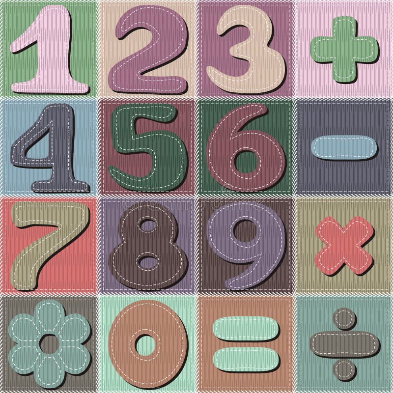 Patchwork Numbers Stock Illustrations – 162 Patchwork Numbers Stock ...