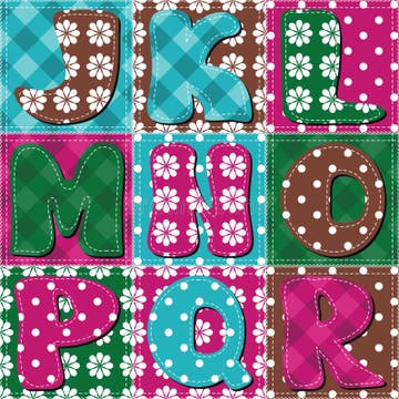 Patchwork Letters Stock Illustrations – 731 Patchwork Letters Stock ...