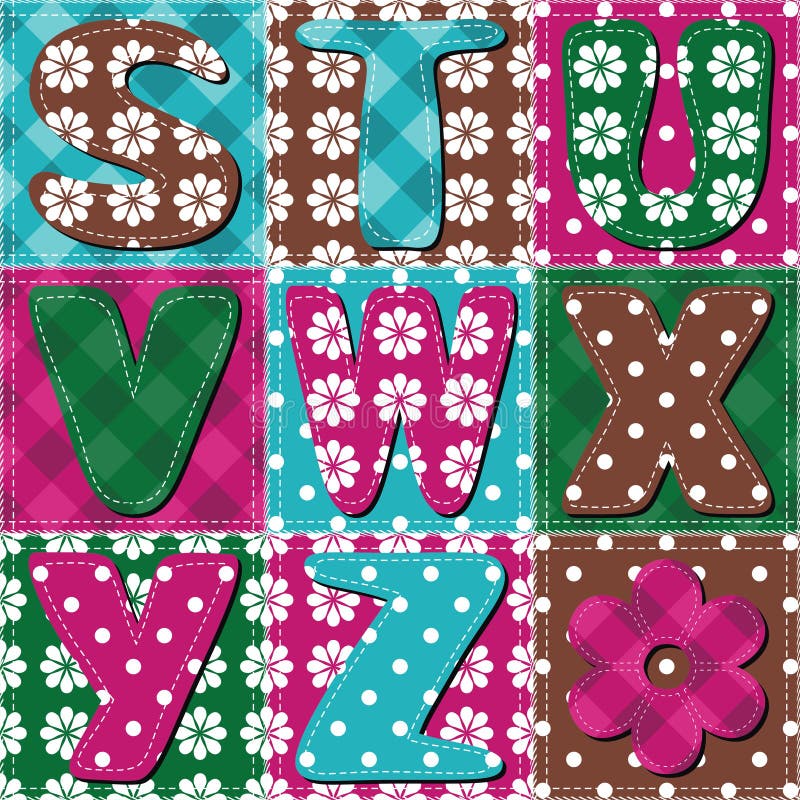 Scrapbook Letters on White Background Illustration Stock Illustration ...