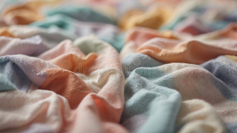 Patchwork Blanket Background in Pastel Colors. Stock Image - Image of ...