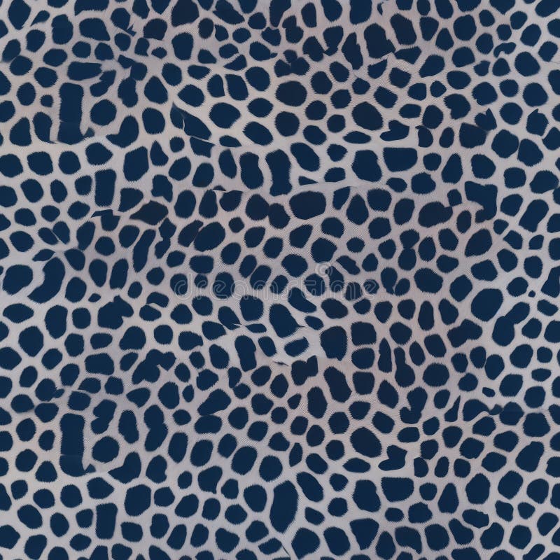 Patchwork Blue Leopard Spots Design. Patchwork-style Design with Varied ...