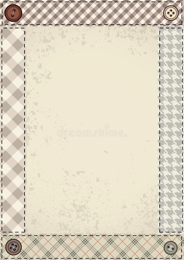 Frame in patchwork style stock vector. Illustration of retro - 38421936