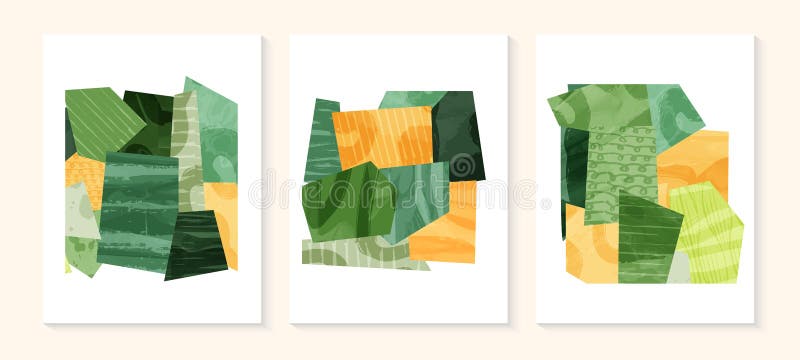 Patchwork Collage Abstract Background Vector Illustration. Pattern with ...