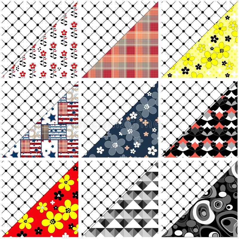 Patchwork design pattern stock illustration. Illustration of paper ...