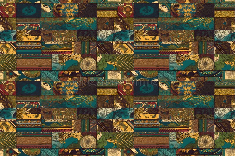 Patchwork Fabric of Brazil, Concept of Texture, Created with Generative ...