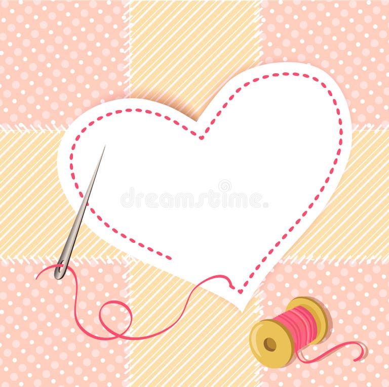 Patchwork Red Heart Illustration Stock Illustrations – 708 Patchwork ...