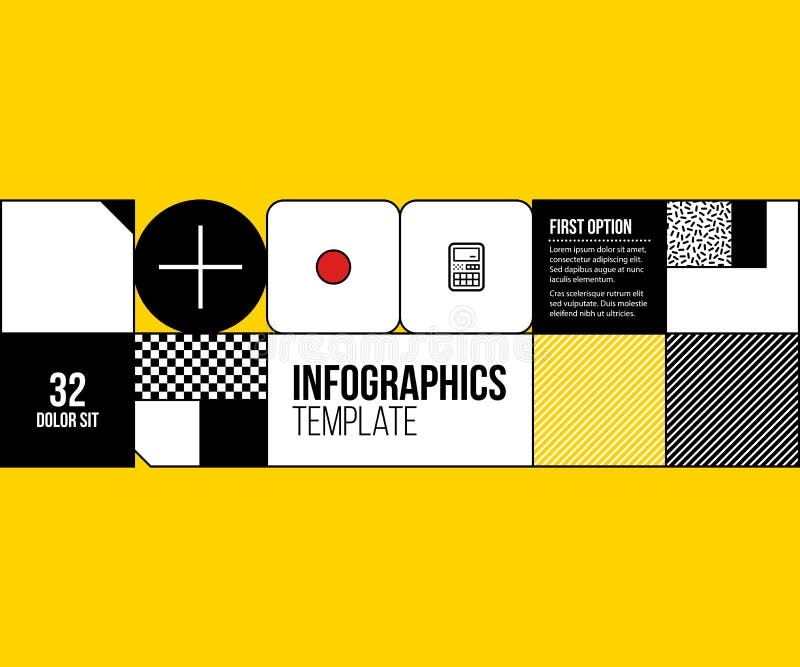 Patchwork Horizontal Rectangle Template in Fancy Geometric Style Stock ...