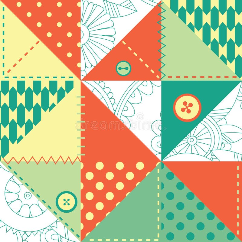 Seamless of Colorful Patchwork Stock Vector - Illustration of form ...