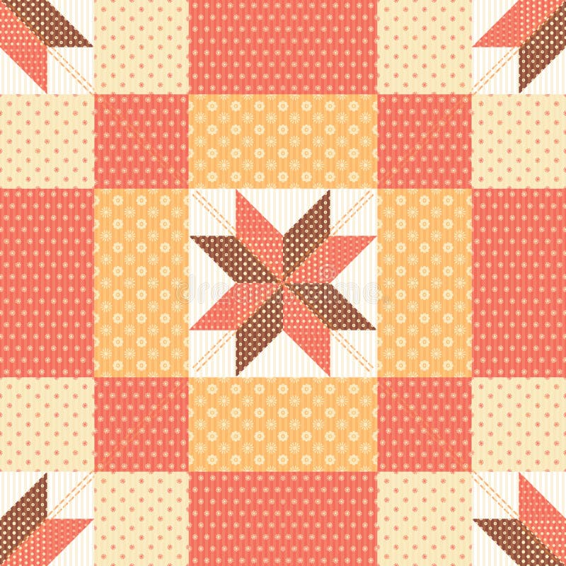 Patchwork pattern stock illustration. Illustration of stars - 44180364
