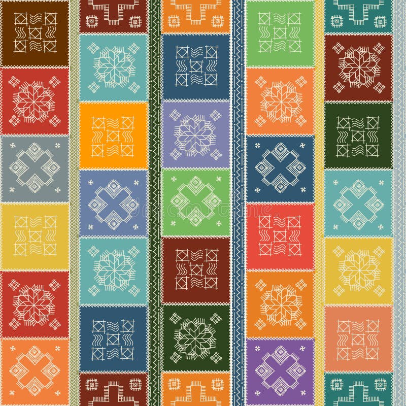 Patchwork pattern stock illustration. Illustration of sample - 55005512