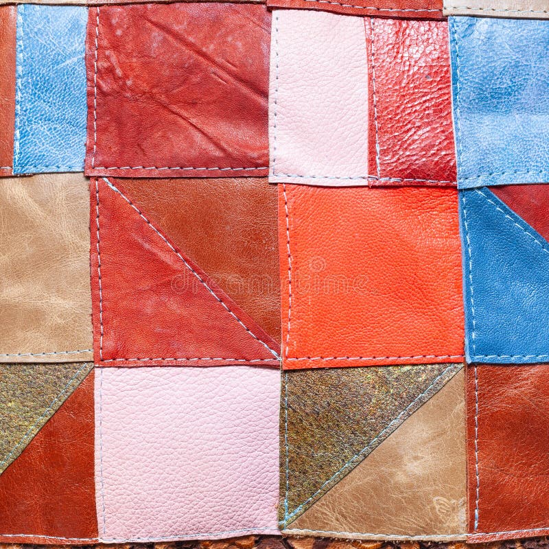 Leather patchwork stock photo. Image of strip, craftsmanship - 33662820