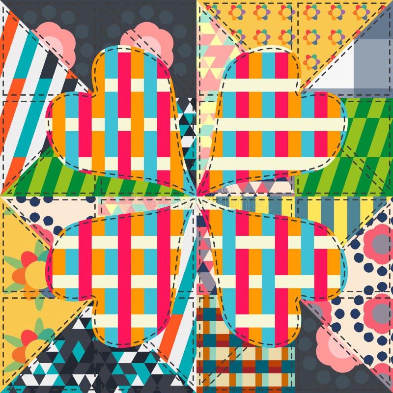 Patchwork Pattern. Vintage Cottage Style. Seamless Pattern Stock Vector ...