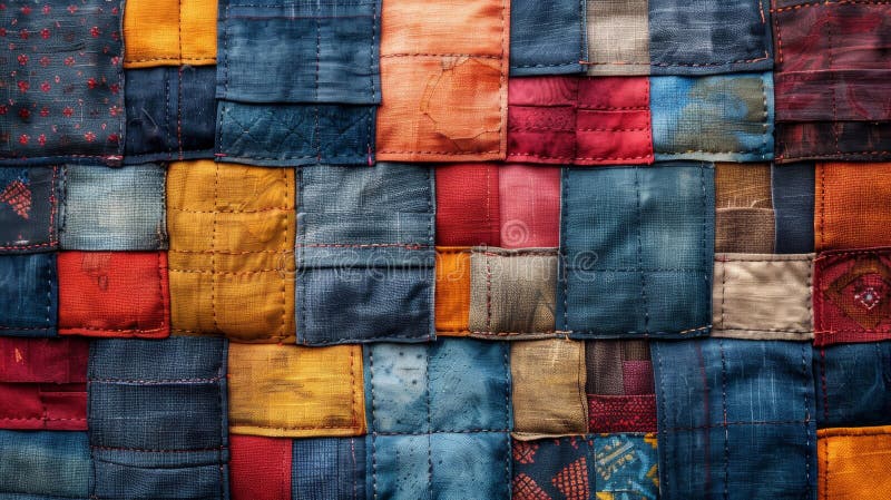 Patchwork Art, this Patchwork Print Design Features Quilted Fabric ...