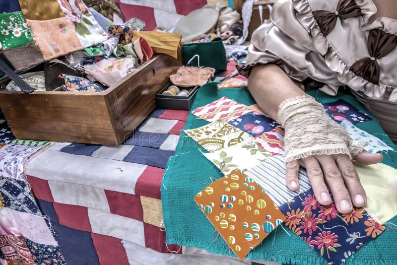 Patchwork Process. Craftsmanship and Artisans Stock Photo - Image of ...