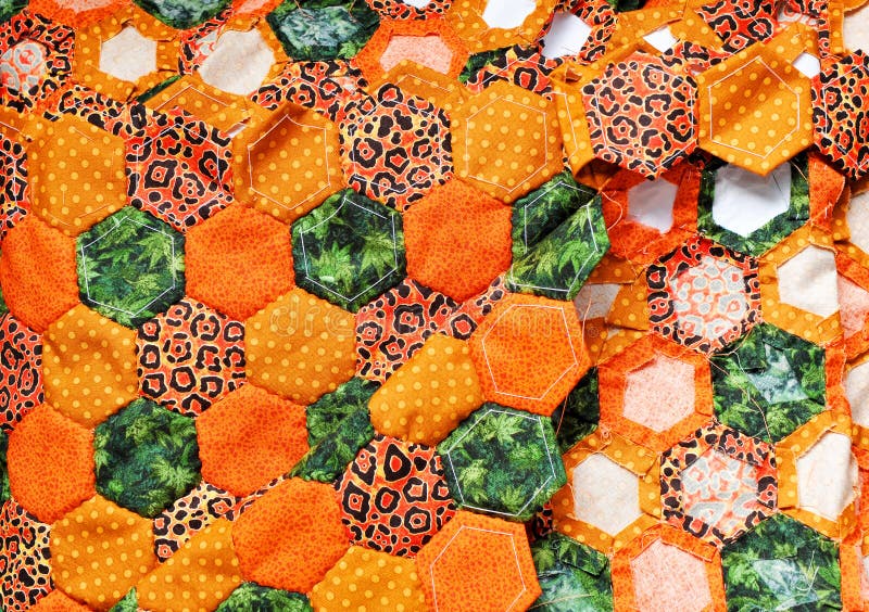 Patchwork in Process, Sewing by Hand Stock Photo - Image of handicrafts ...