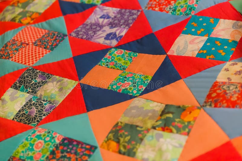 Patchwork Quilt Design - Abstract Pattern Background Stock Image ...