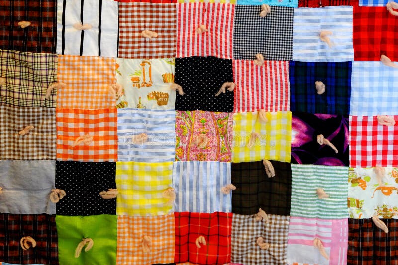 Patchwork Quilt Handmade Quilting Blanket Design Stock Image - Image of ...
