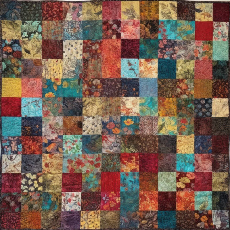 Patchwork Quilt. Part of a Patchwork Quilt As a Background Stock ...
