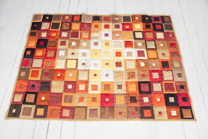 Patchwork Quilt. Part of Patchwork Quilt As Background. Handmade ...