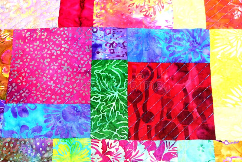 Patchwork quilt a stock photo. Image of homemade, handmade - 36356316