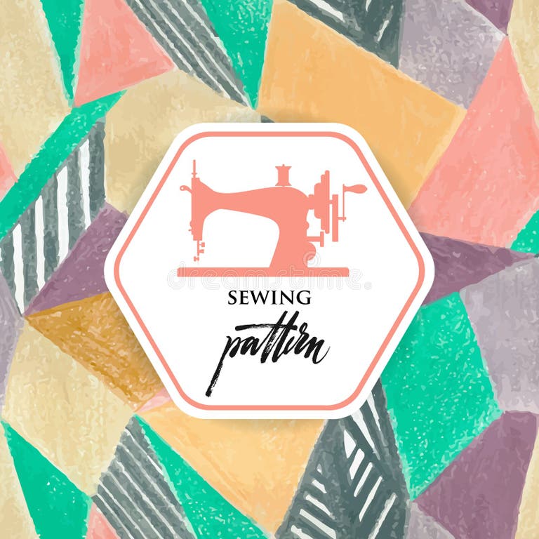 Patchwork Quilt. Seamless Pattern Drawn with Color Pencils Stock Vector ...