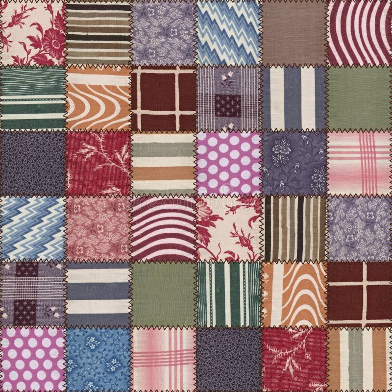 Patchwork Quilt Seamless Texture Stock Illustration - Illustration of ...