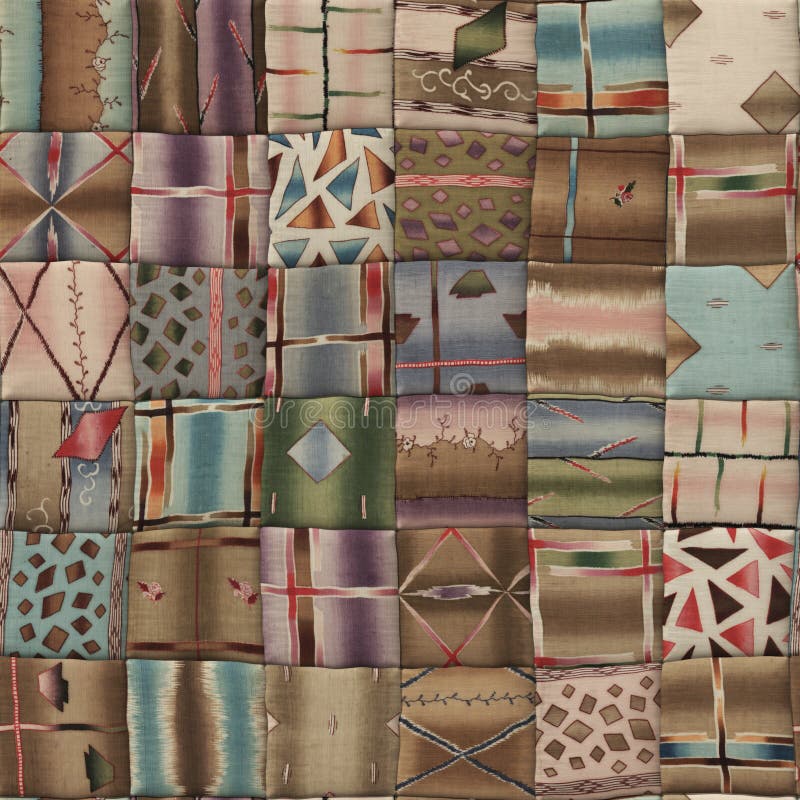 Patchwork Quilt Seamless Texture Stock Illustration - Illustration of ...