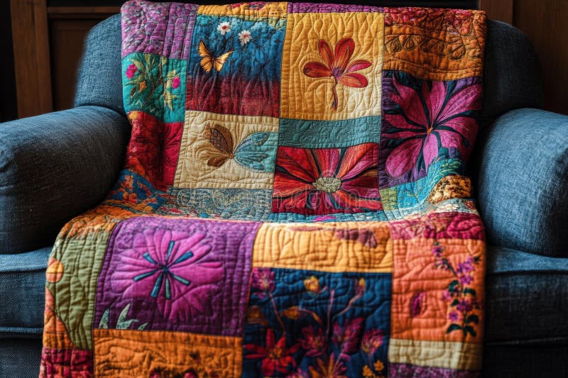 Patchwork Quilting, Patchwork Design with Floral Motifs, Inspired by ...