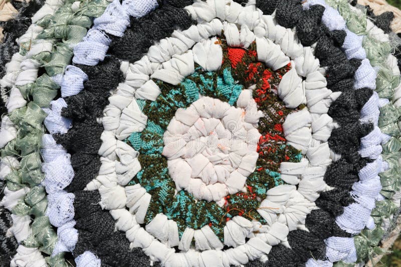 Patchwork round rug stock image. Image of cloth, design - 160762613