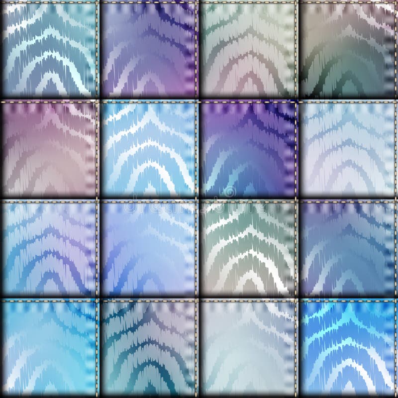 Patchwork of satin fabric. stock vector. Illustration of continuity ...