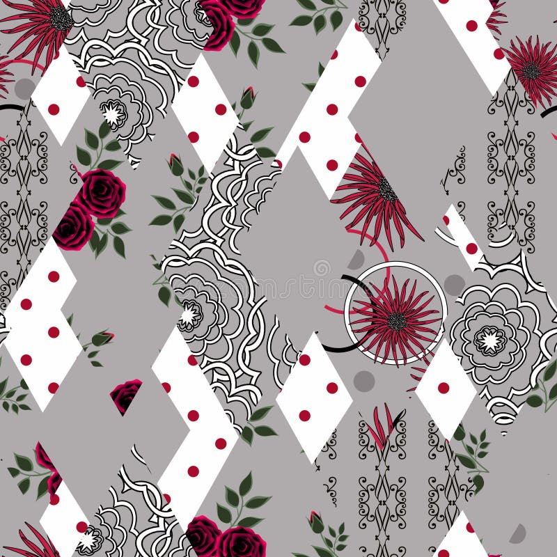 Seamless Abstract Geometric Pattern. Stock Illustration - Illustration ...