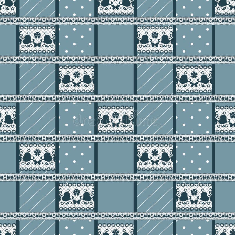 Patchwork Seamless Abstract Pattern Light Blue Background. Stock ...