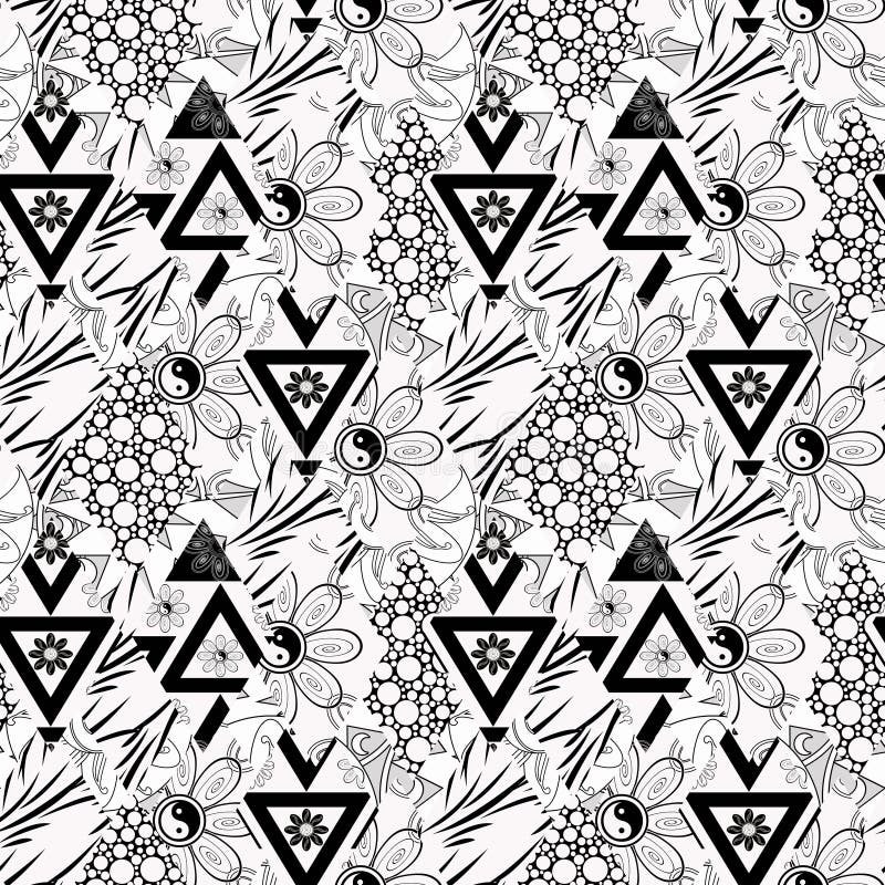 Patchwork Seamless Floral Pattern Texture White Background Stock ...