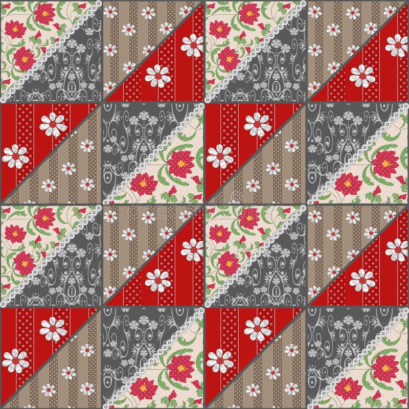 Patchwork Seamless Snake Skin Pattern Texture Stock Illustration ...