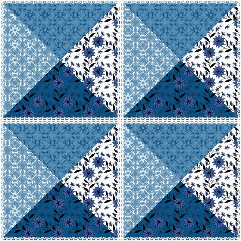 Patchwork Seamless Pattern Texture Background Stock Illustration ...