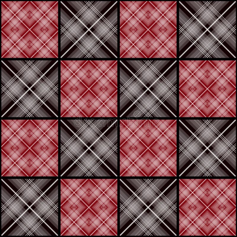 Grey Checkered Seamless Pattern Stock Illustration - Illustration of ...