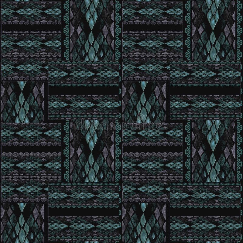 Seamless Pattern of Snake Skin Stock Illustration - Illustration of ...