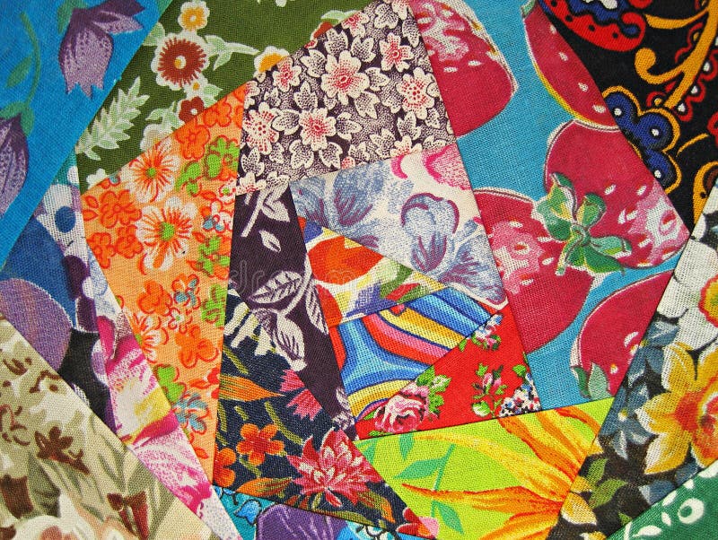 Patchwork Sewing. Collage of Fabrics Stock Photo - Image of patchwork ...