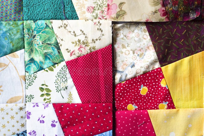 Patchwork squares stock image. Image of stitches, sewing - 3195485