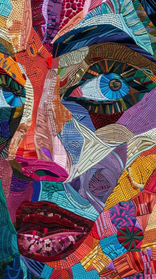 Patchwork Style Quilt, Colorful Patchwork Quilt Stock Image - Image of ...